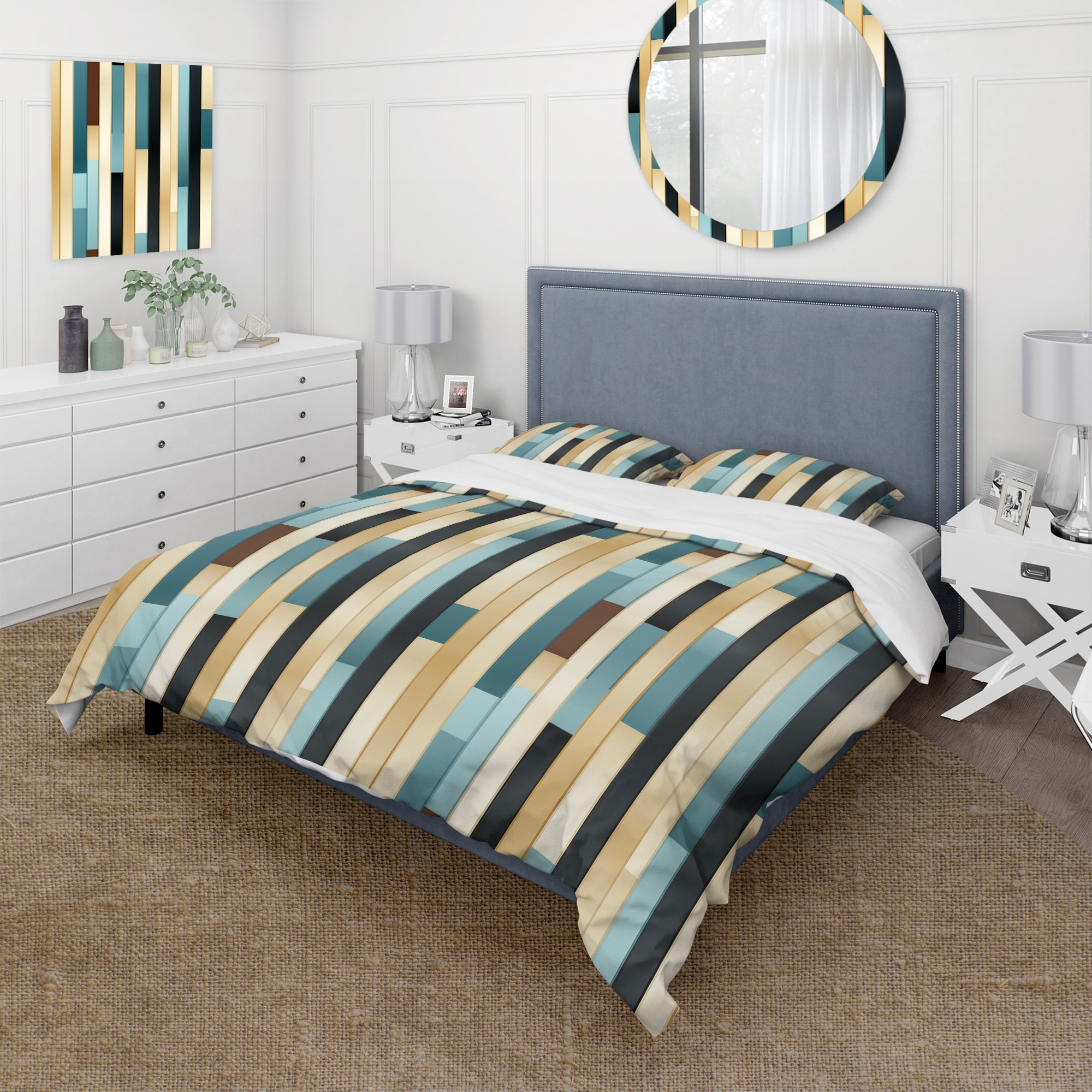 Gold Striped Duvet Covers and Sets - Bed Bath & Beyond